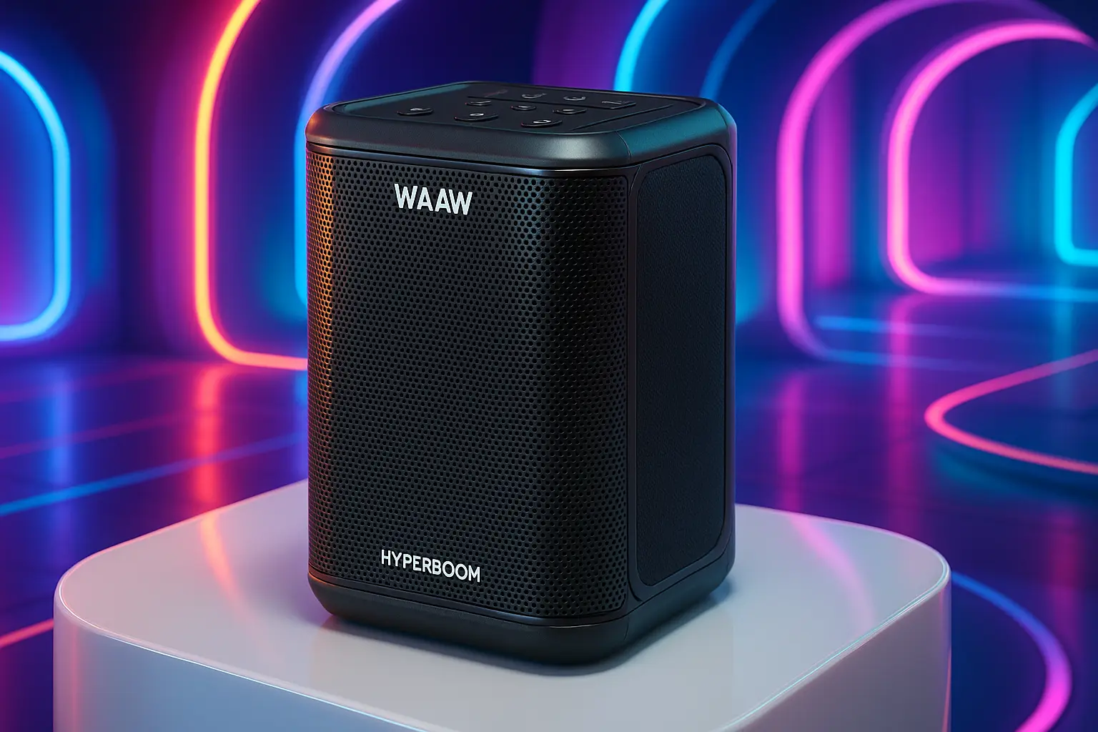 WAAW HYPERBOOM 1000 Bluetooth: Potência e Versatilidade Sonora