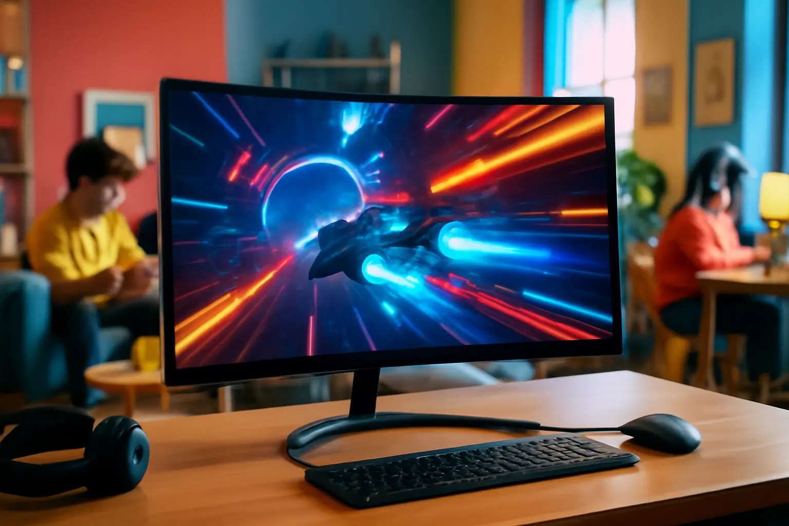 Monitor Curvo 27 Polegadas 100Hz Full HD LED – Tela 1500R, 1MS, 98% ...