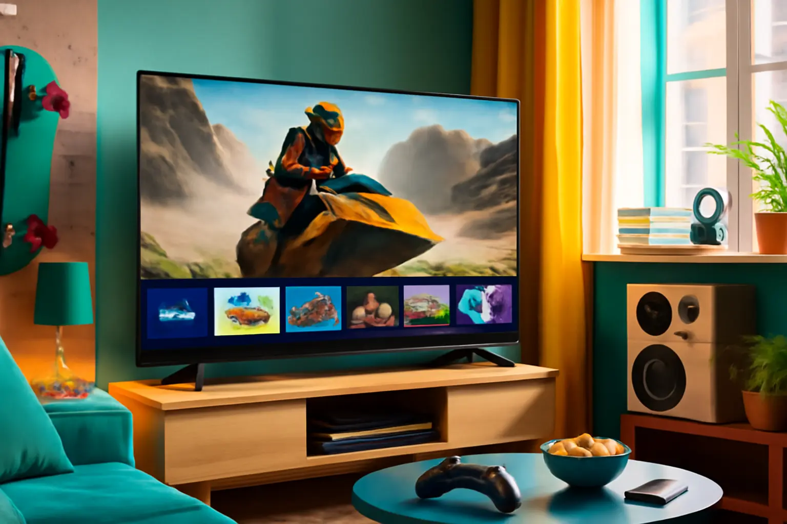 Samsung Smart TV 55" UHD 4K 55DU7700 - Processador Crystal 4K, Gaming Hub